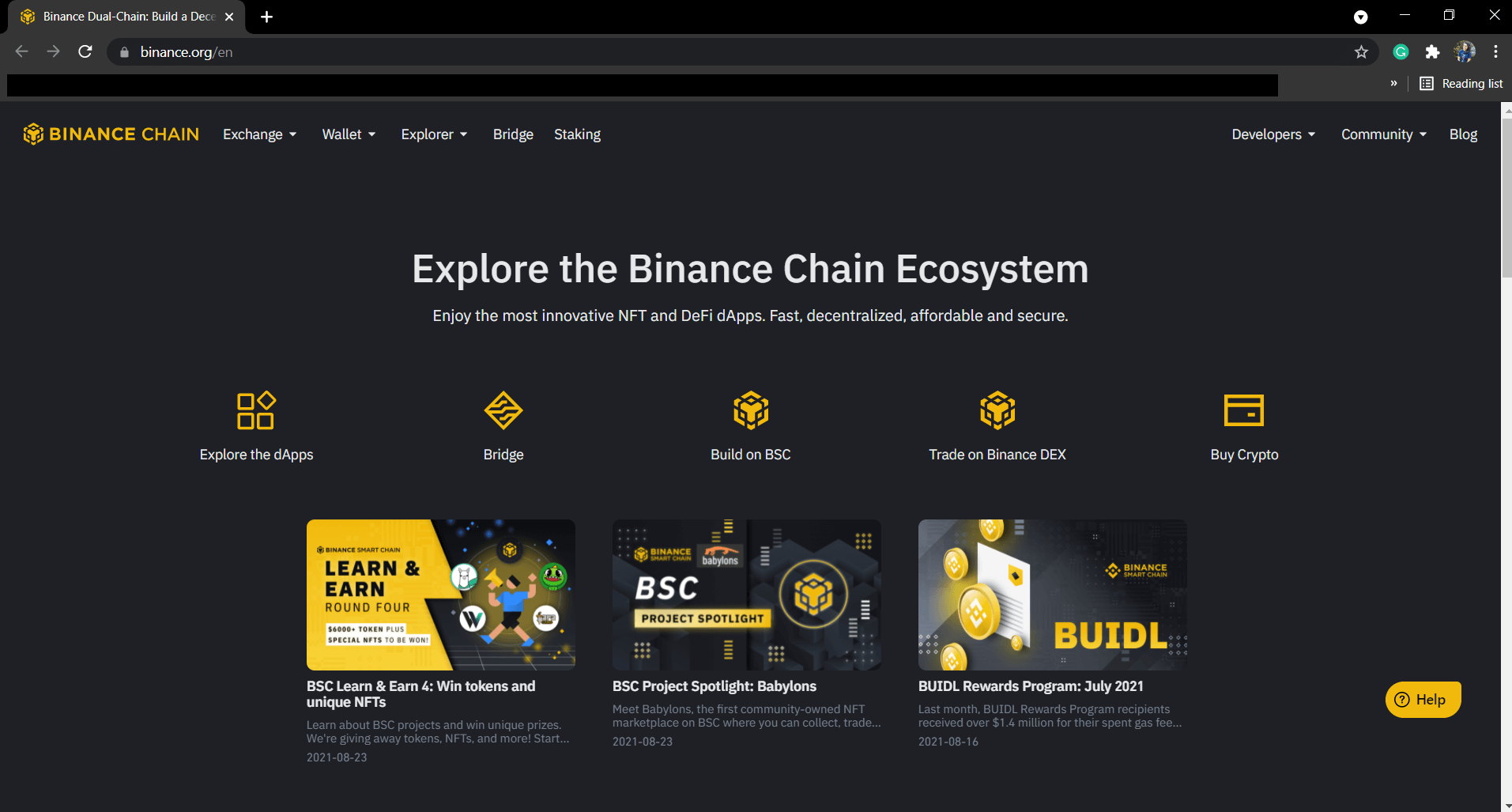 Binance Smart Chain (BSC) | Get Start and Create a Binance Chain Wallet