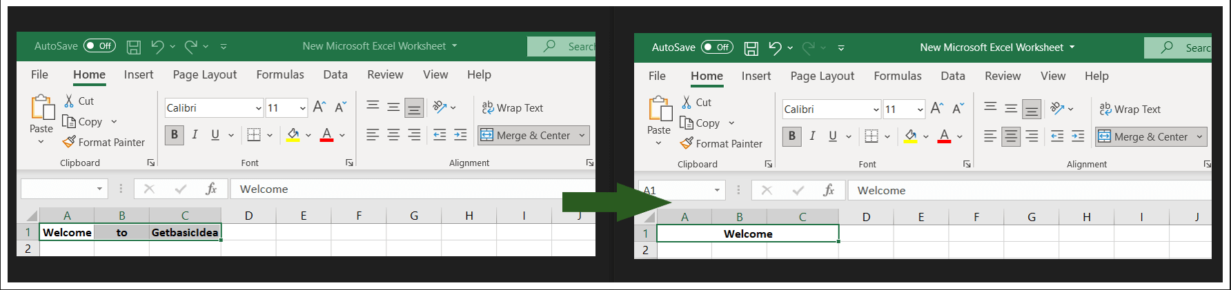 How to Center Across Selection in Excel